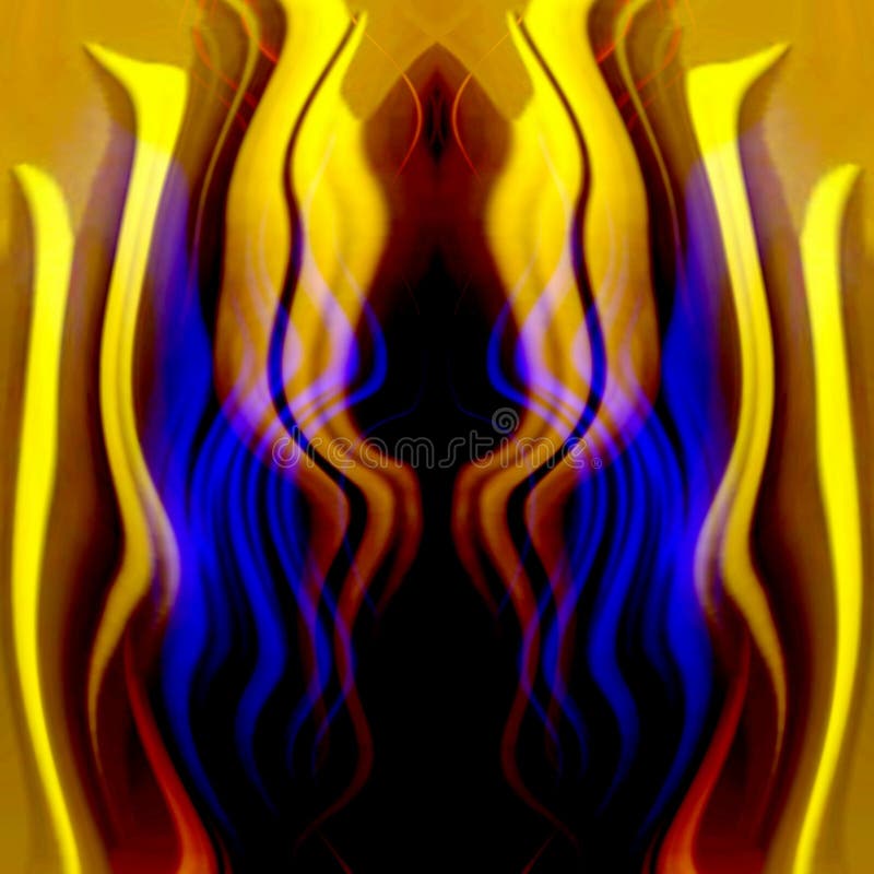 Abstract Image of Fire, Flame. a Symmetrical Image Stock Illustration ...
