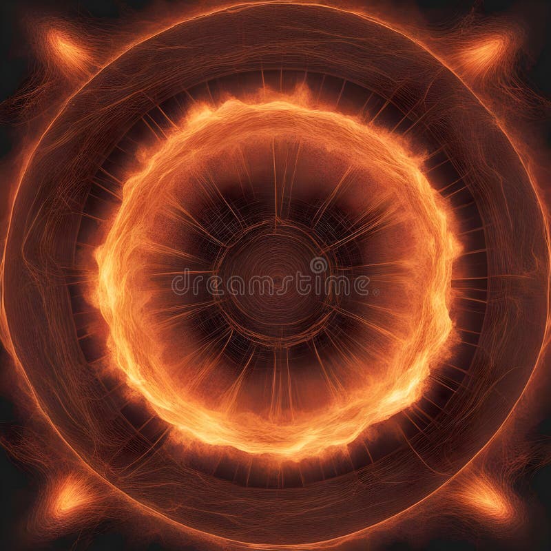 A Fire S Core Radiating a Core of Searing Intensity Stock Illustration ...