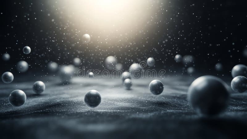 Abstract Image of Floating Spheres in a Mysterious Environment ...