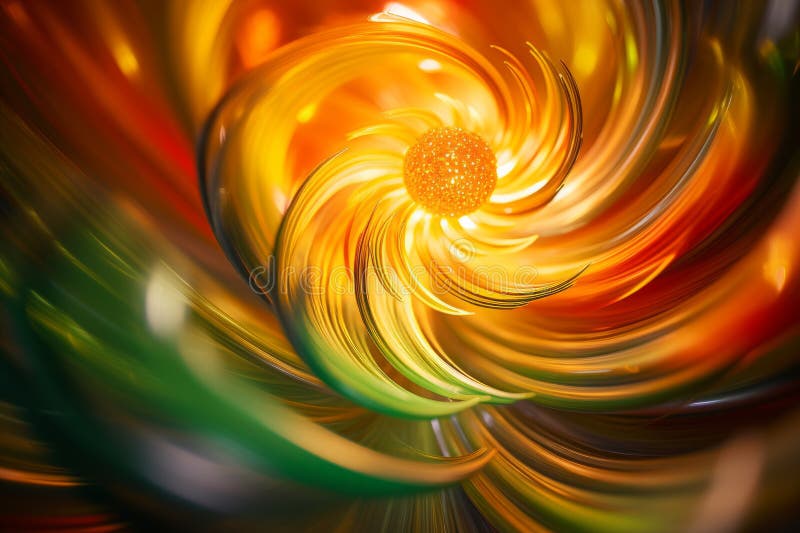 An Abstract Image of a Flower with Colorful Swirls Stock Illustration ...