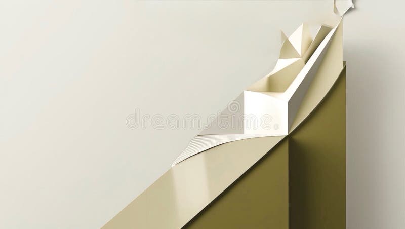 Abstract Interior Architecture Detail in Light Beige and White with ...