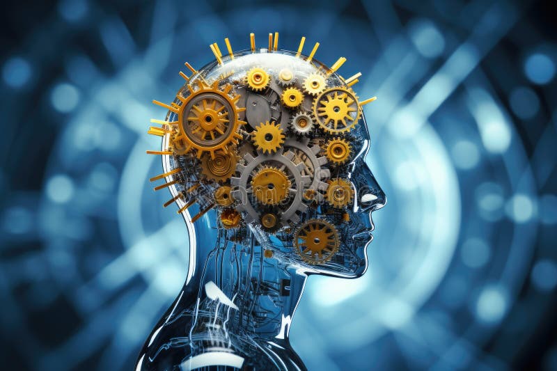 An Abstract Image of a Forward-thinking Businessman with a Transparent ...