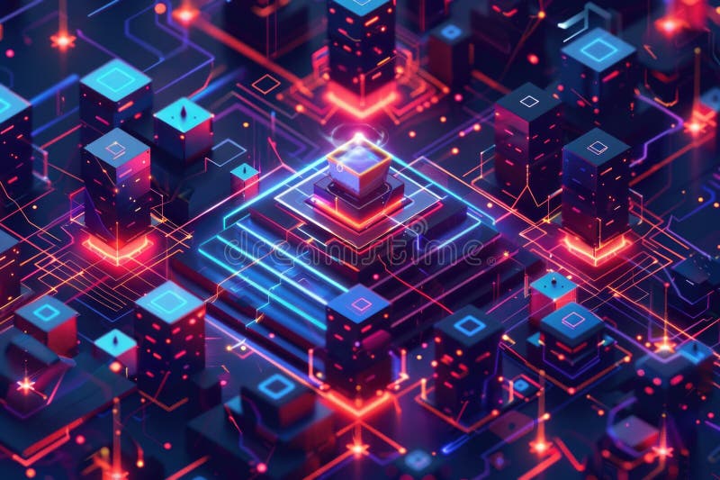 Abstract Image of a Futuristic City. Suitable for Technology and Urban ...