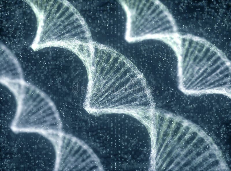 DNA Strands Helix Genetic Code Colorful Stock Illustration ...