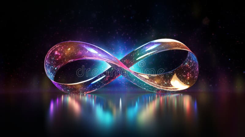An Abstract Image of a Glowing Infinite Sign Stock Image - Image of ...