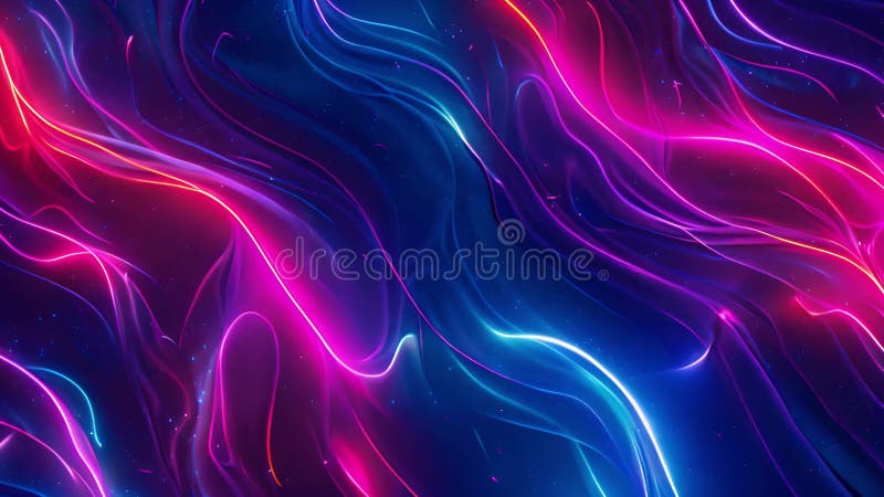 Abstract Blue and Pink Neon Lights on Dark Background Stock Video ...