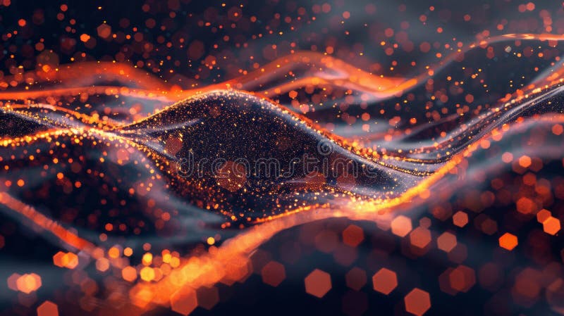 Abstract Image of Glowing Particles Stock Image - Image of modern ...
