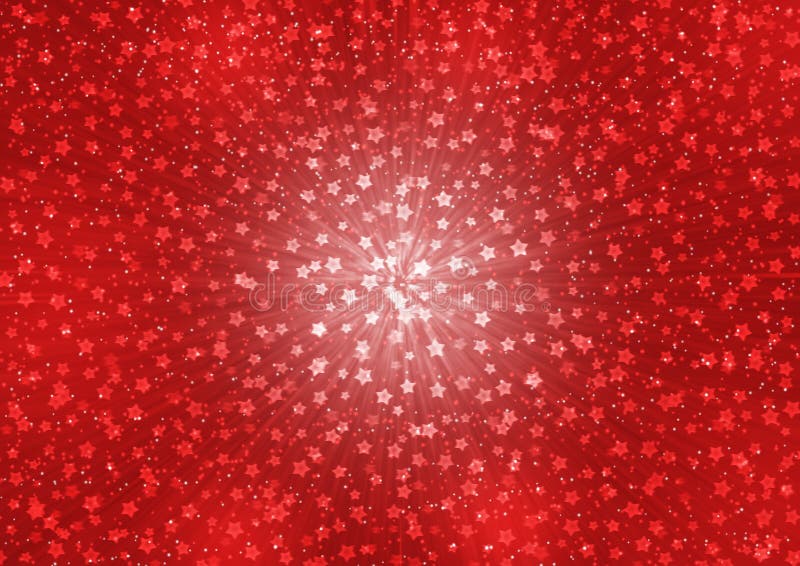 Abstract Bright Stars Blast in Red Background Stock Illustration ...
