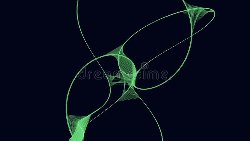 Spiraled Green Line with Circular End a Symbol of Infinity and Lifes ...