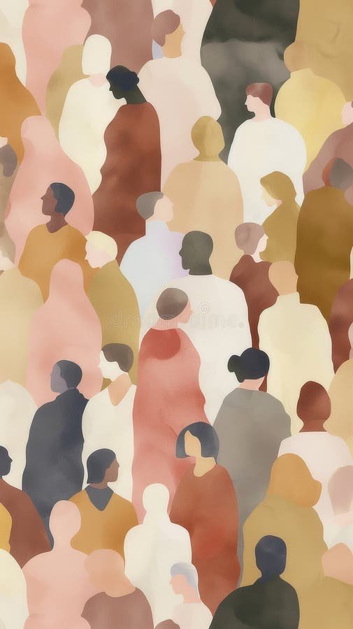 Abstract Image of Group of People Stock Illustration - Illustration of ...