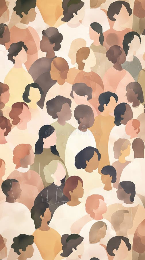 Abstract Image of Group of People Stock Illustration - Illustration of ...