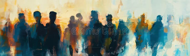 Abstract Image of Group of People Stock Illustration - Illustration of ...