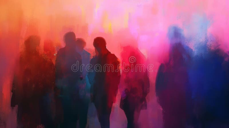 Abstract Image of Group of People Stock Illustration - Illustration of ...