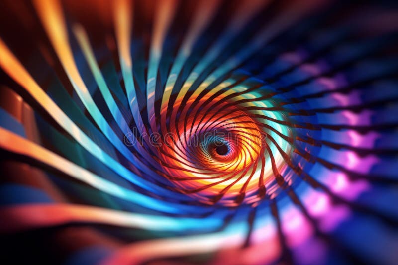 An Abstract Image of a Hypnotizing 3D Spiral Expanding and Contracting ...