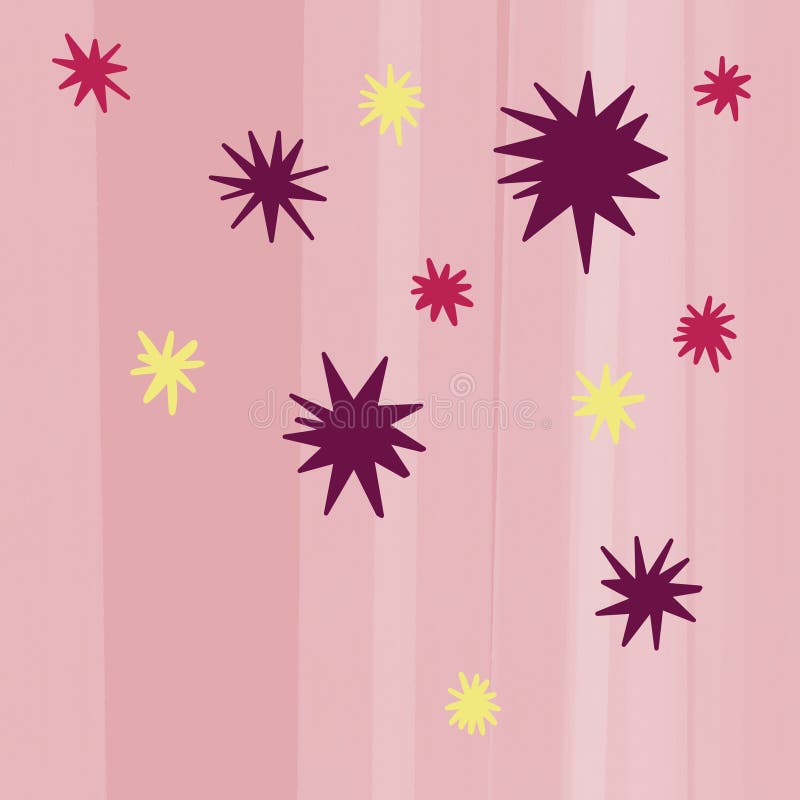 Abstract Image with the Image of Stars, Spots, Colored Background ...