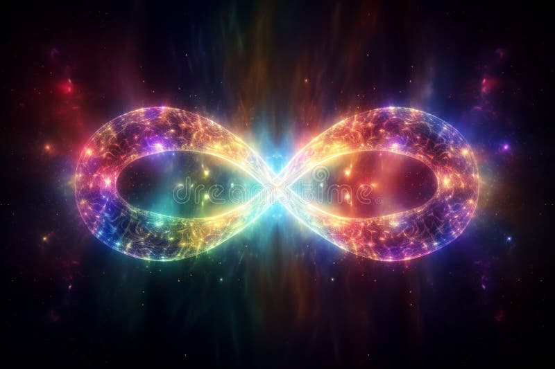 An Abstract Image of an Infinite Symbol in the Center of a Dark ...