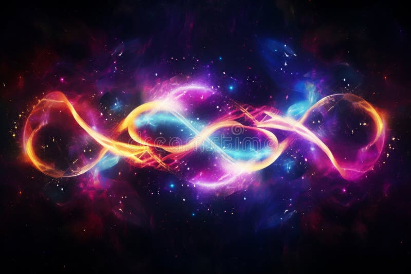 An Abstract Image of an Infinity Symbol in the Center of a Dark ...