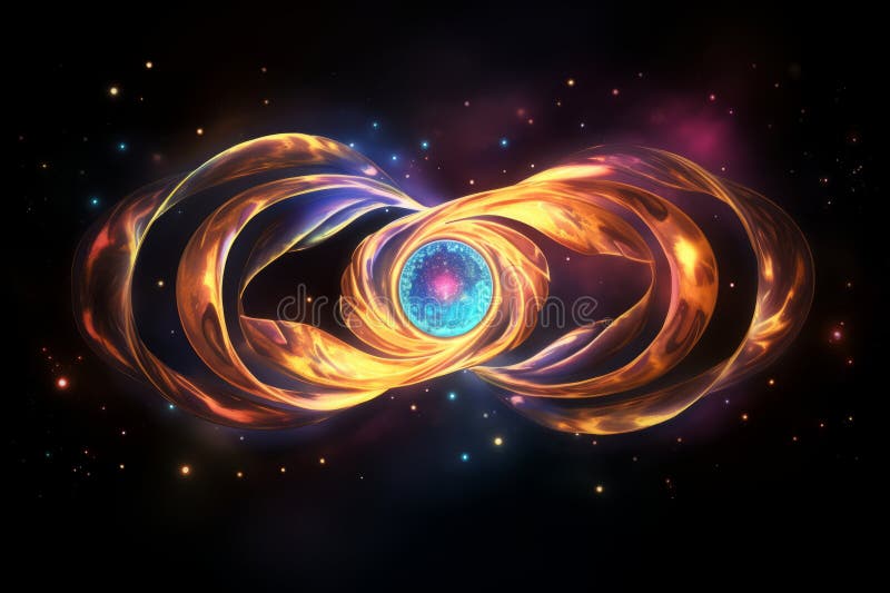An Abstract Image of an Infinity Symbol with a Glowing Eye in the ...