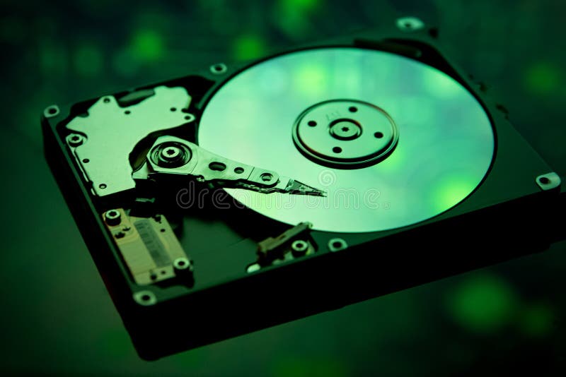 The Abstract Image of Inside of Hard Disk Drive. the Concept of Data ...