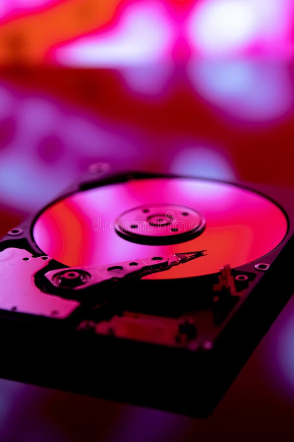 The Abstract Image of Inside of Hard Disk Drive. the Concept of Data ...