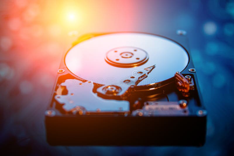 The Abstract Image of Inside of Hard Disk Drive. the Concept of Data ...