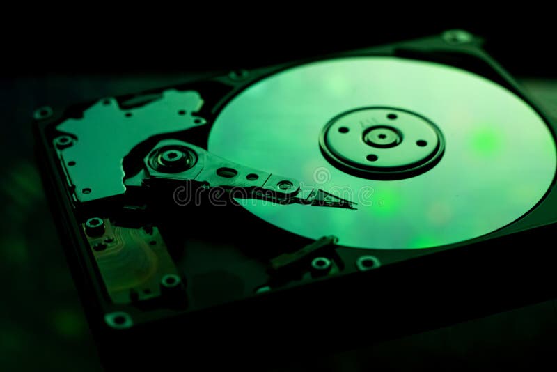 The Abstract Image of Inside of Hard Disk Drive. the Concept of Data ...