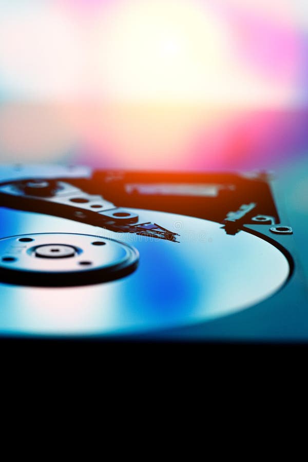 The Abstract Image of Inside of Hard Disk Drive. the Concept of Data ...