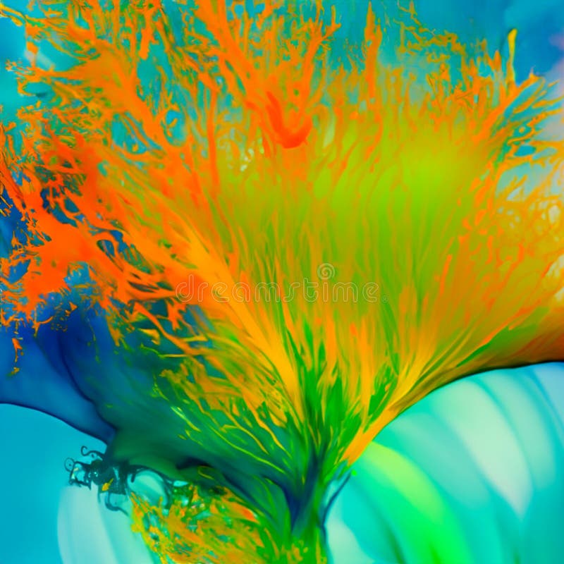An Abstract Image Inspired by Underwater Coral Reef Flowers Stock ...