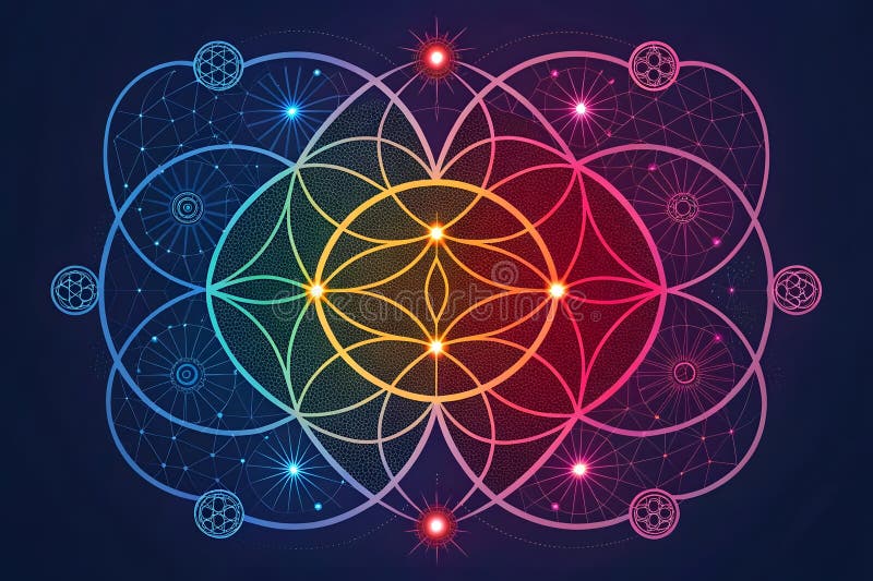 An Abstract Image of Interconnected Lines and Shapes, Representing the ...