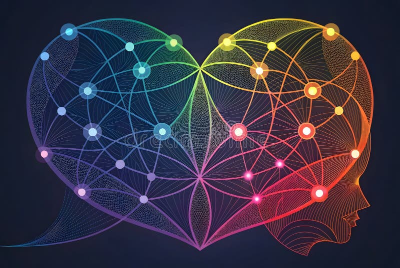 An Abstract Image of Interconnected Lines and Shapes, Representing the ...