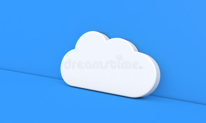 Abstract Image of the Internet Cloud on a Blue Background. Stock ...