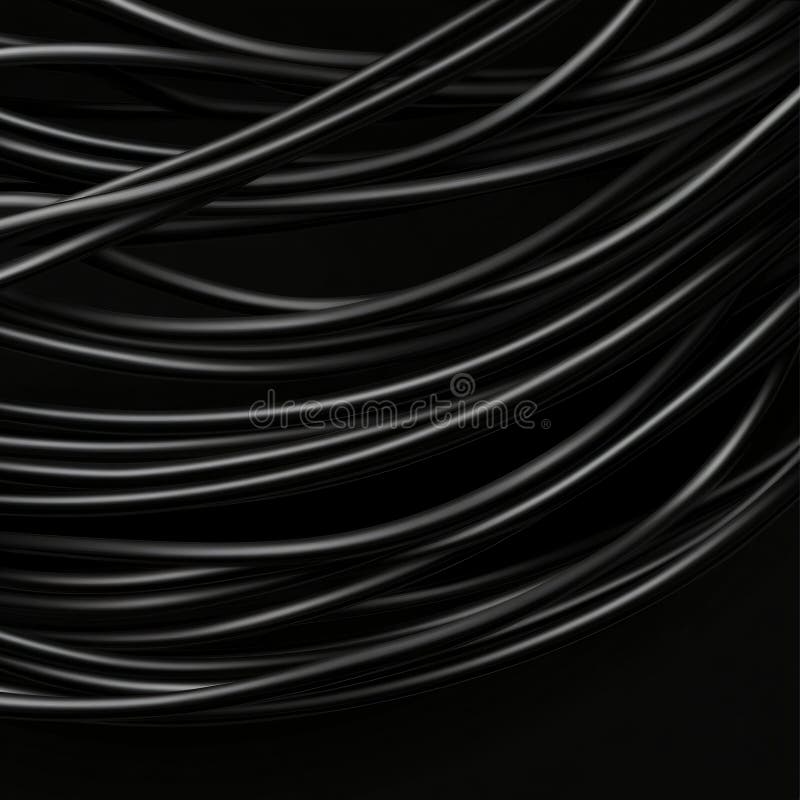 Abstract Black Cables Wires Technology Background Dark Texture Modern ...