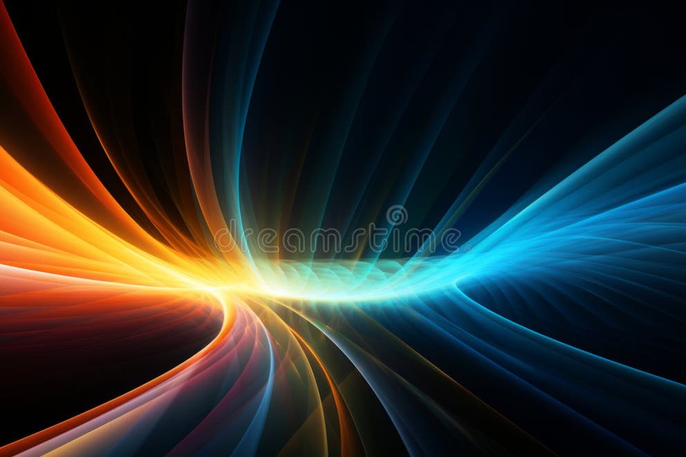 An Abstract Image of Kinetic Light Patterns, Creating a Hypnotic Effect ...