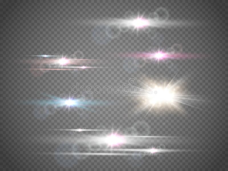 Abstract Image of Lighting Flare. Set Stock Illustration - Illustration ...
