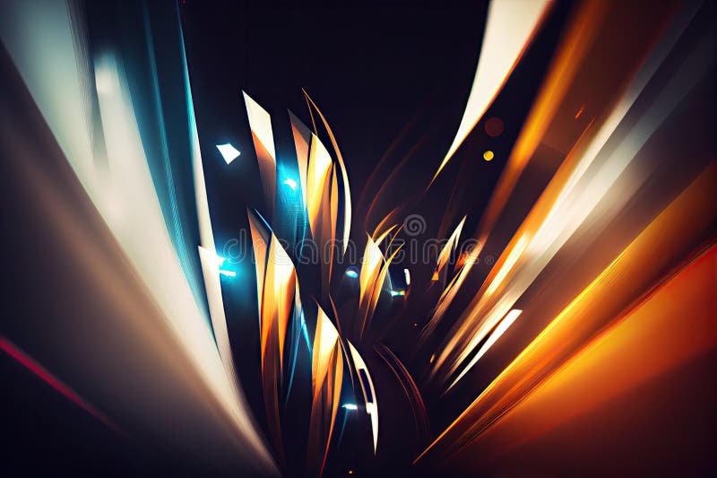 Abstract Image of Lights and Shadows, with Blurred Shapes in Motion ...