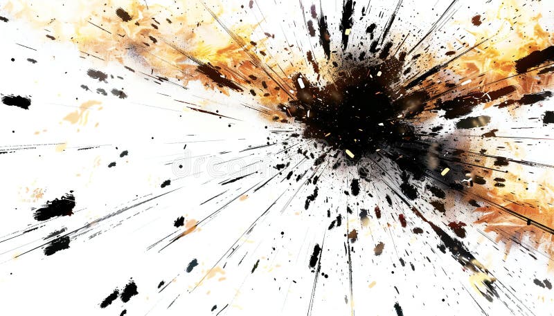 Abstract Image of Lines, Motion Graphics and Explosive Elements on a ...