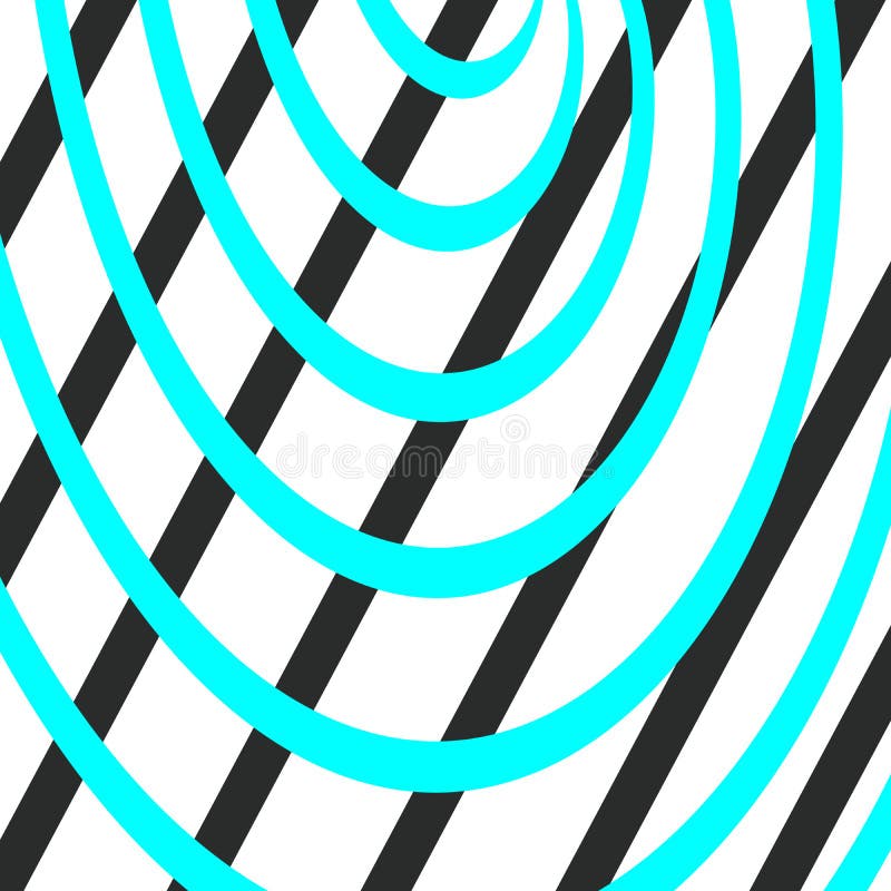 Abstract Image Made of Deformed Elements of Sound Waves. Dynamic Motion ...