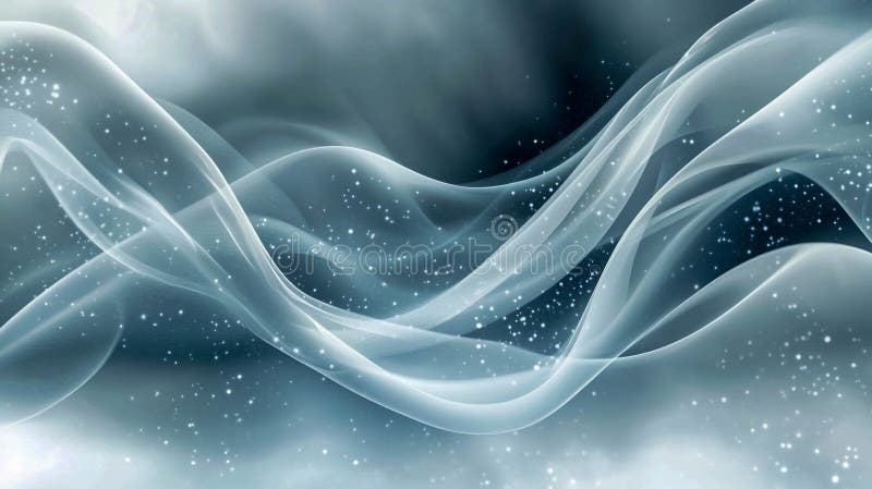 An Abstract Image Made of Smooth, Wavy Lines of Light Gray or Silver ...