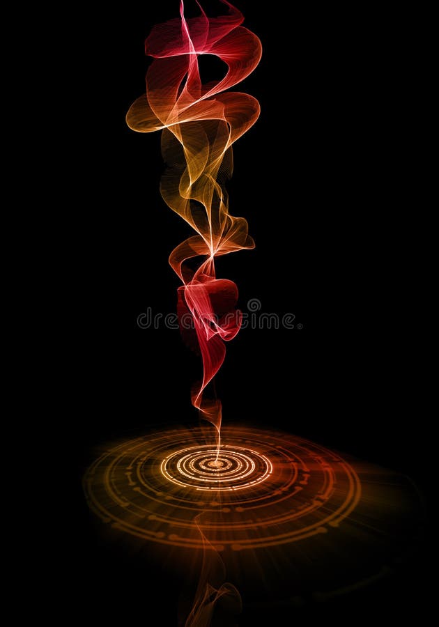 Abstract Image of a Magical Power of Fire and Smoke As a Background and ...