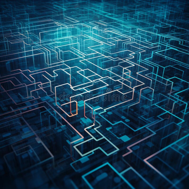 Abstract Image of Maze Made Up of Financial Charts and Data for ... Abstract Image of Maze Made Up of Financial Charts and Data for ...