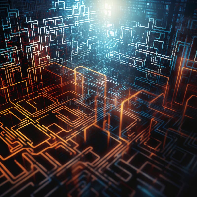 Abstract Image of Maze Made Up of Financial Charts and Data for ... Abstract Image of Maze Made Up of Financial Charts and Data for ...