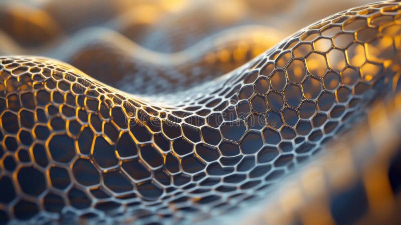 Abstract Honeycomb Mesh Structure. AI Generated Stock Illustration ...