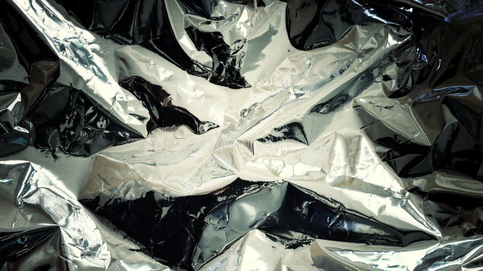 Abstract Image of Metallic Silver Folded Paper Stock Image - Image of ...