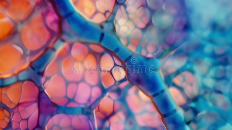 An Abstract Image of a Microscopic View of the Cell Wall of a Plant ...