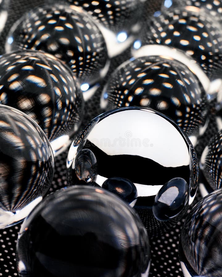 Abstract Image of Mirrored Orbs on a Patterned Background Stock Photo ...