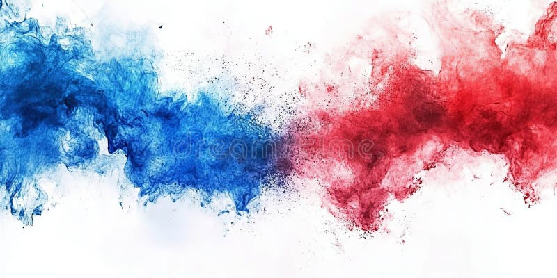 A Abstract Image of Mixing Colors Red, White Blue Background, Exploding ...