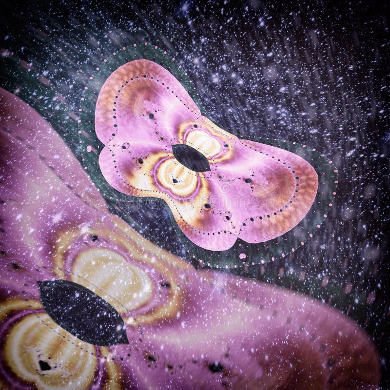 Abstract Image of Moths on a Dark Background Stock Illustration ...