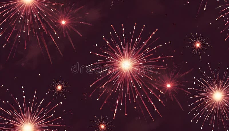 Abstract Image of Multiple Fireworks Exploding in a Night Sky, Creating ...