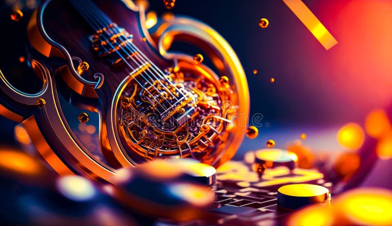 An Abstract Image of Musical Instrument. Generative AI Stock ...