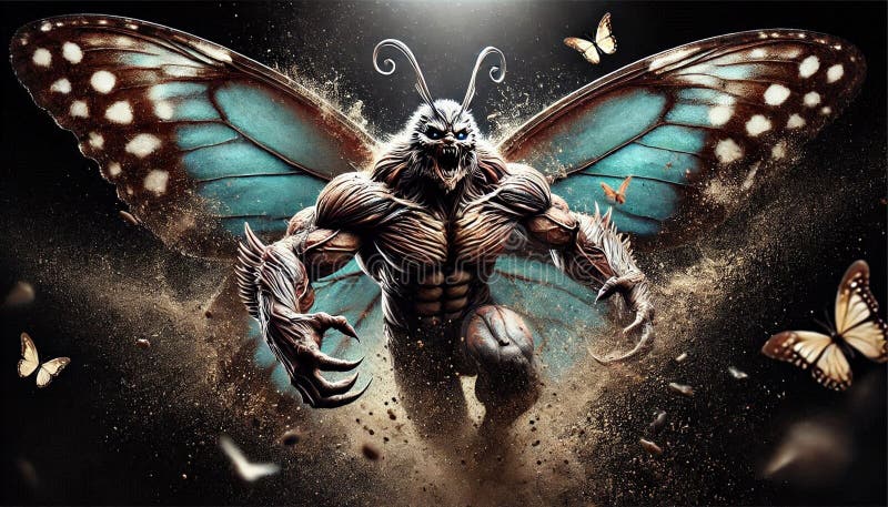 Mythical Monster: Abstract Butterfly Stock Illustration - Illustration ...